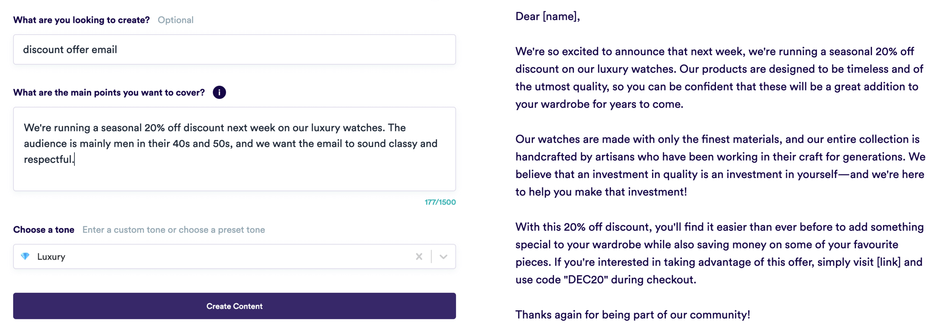 How To Write A Discount Offer Email Copy ai